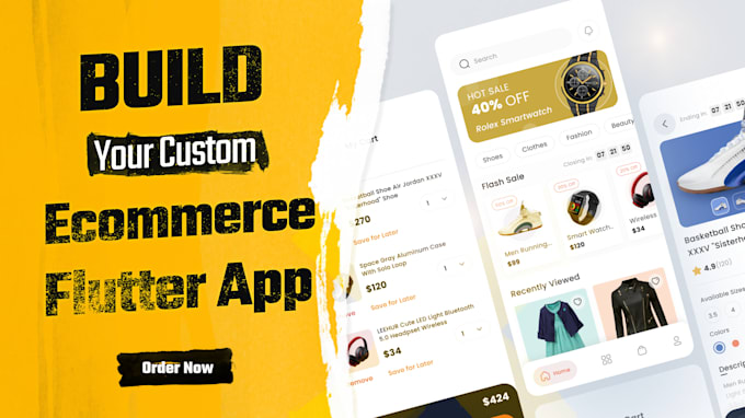 Build flutter ecommerce app grocery, pharmacy, restaurant, taxi, food ...