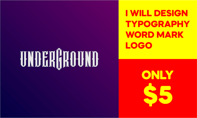 Design typography word mark logo by Ouuwby | Fiverr