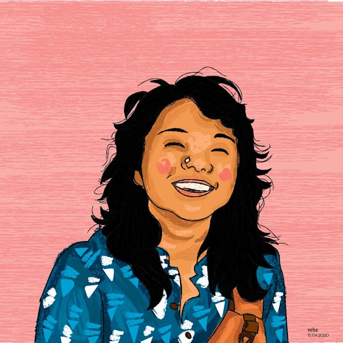 Draw colourful crayon style digital portraits by Nehamulherka830 | Fiverr