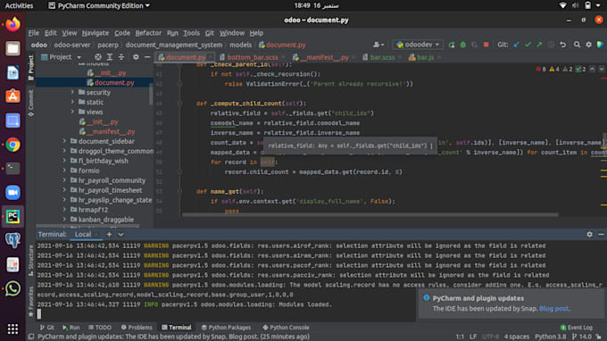 Install odoo 14 and configure it with pycharm on ubuntu server or ...