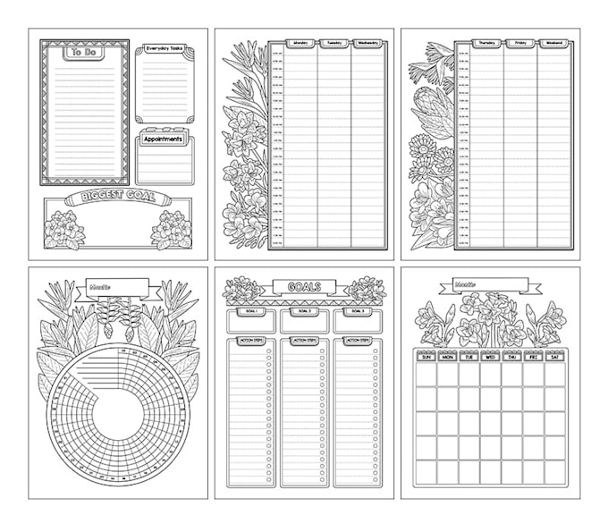 Give tropical flowers power planner printable coloring pages by ...