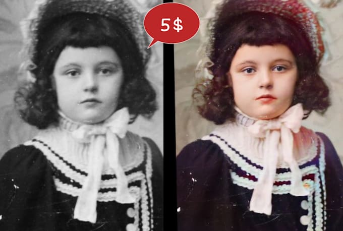 Damaged and worn old photo restoration in 2 hours