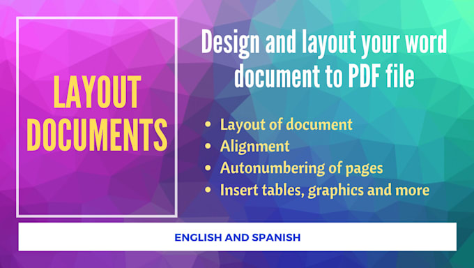Make a great design from your text documents into pdf by Gigi_usa | Fiverr