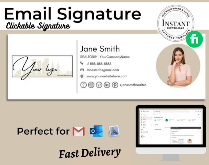 Create a unique clickable html email signature by Smart_87 | Fiverr