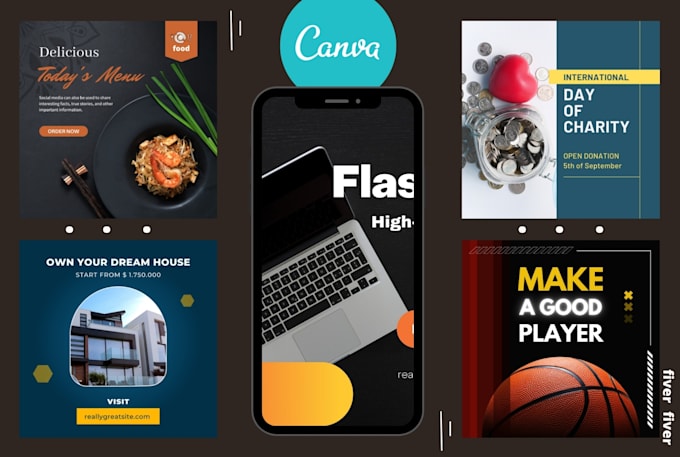 Design creative unique attractive canva templates for your brand and ...