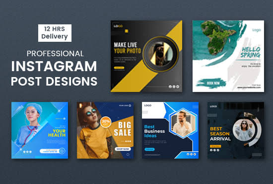 Creat 50 instagram post design social media post plus instagram hastage ...