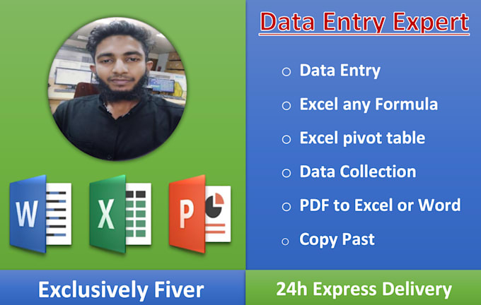 Do perfect data entry and ms excel formula by Rakibul380 | Fiverr