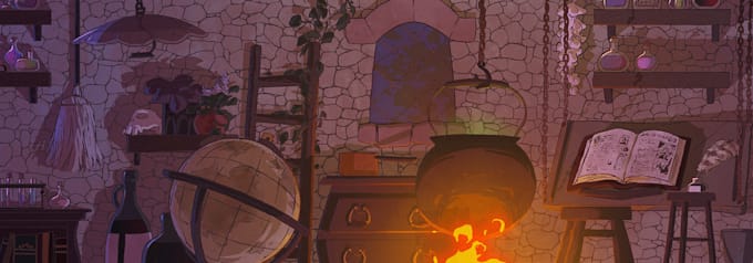 Draw a 2d background for your projects by Julien_margerit | Fiverr