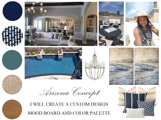 Create a custom design mood board color palette by Amei_interiors | Fiverr