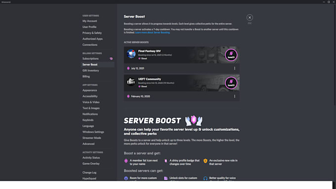 Boost your discord server for one month by Lion19939 | Fiverr