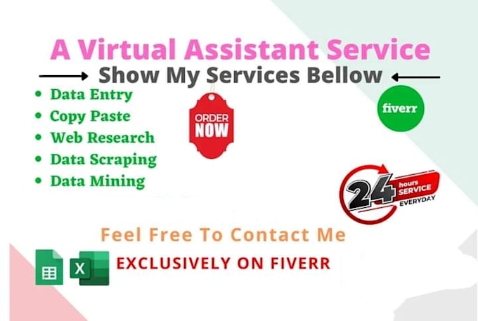 Do excel data entry web research, data entry, copy paste virtual ...