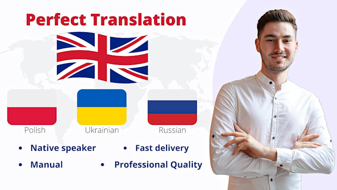 Translate english to polish, ukrainian or russian by Ivozdik | Fiverr