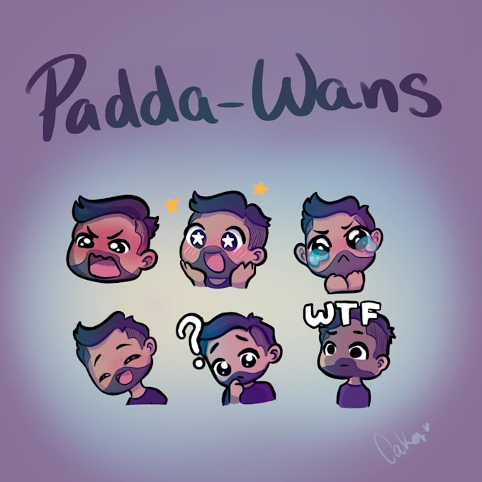 Draw emotes for your discord and twitch by Cakersieart | Fiverr