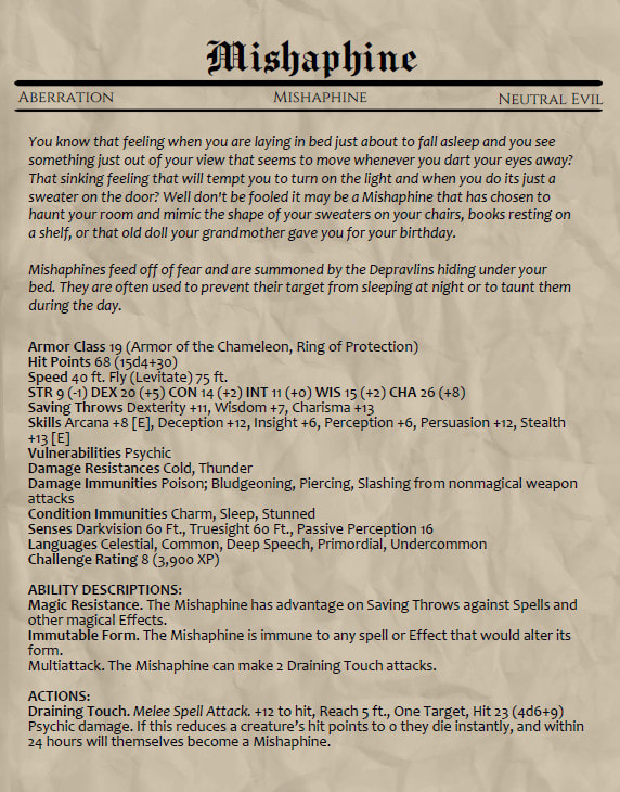 Create a custom creature stat block for your dnd 5e games by ...