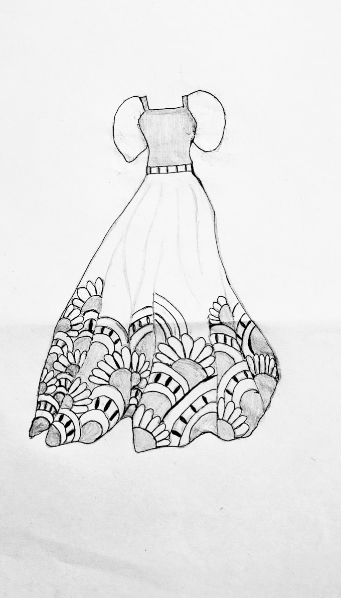 Do hand drawing dress design by Archu_akhil13 | Fiverr