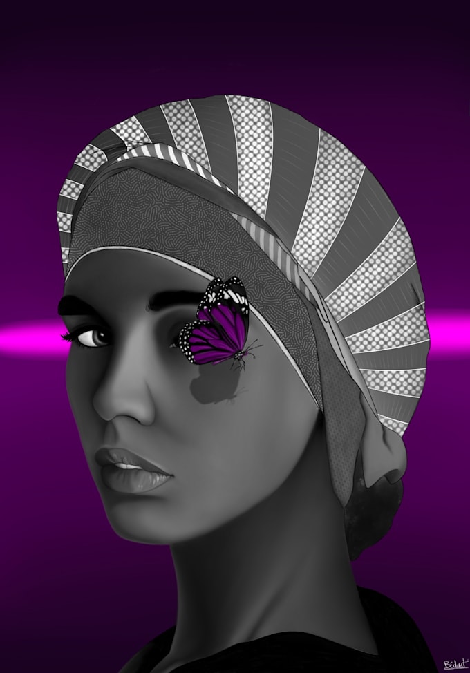 Draw a portrait digitally from your model by Bedart | Fiverr