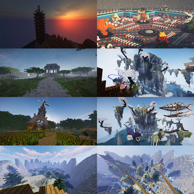 Build a large minecraft structure for you by Bobeeby | Fiverr