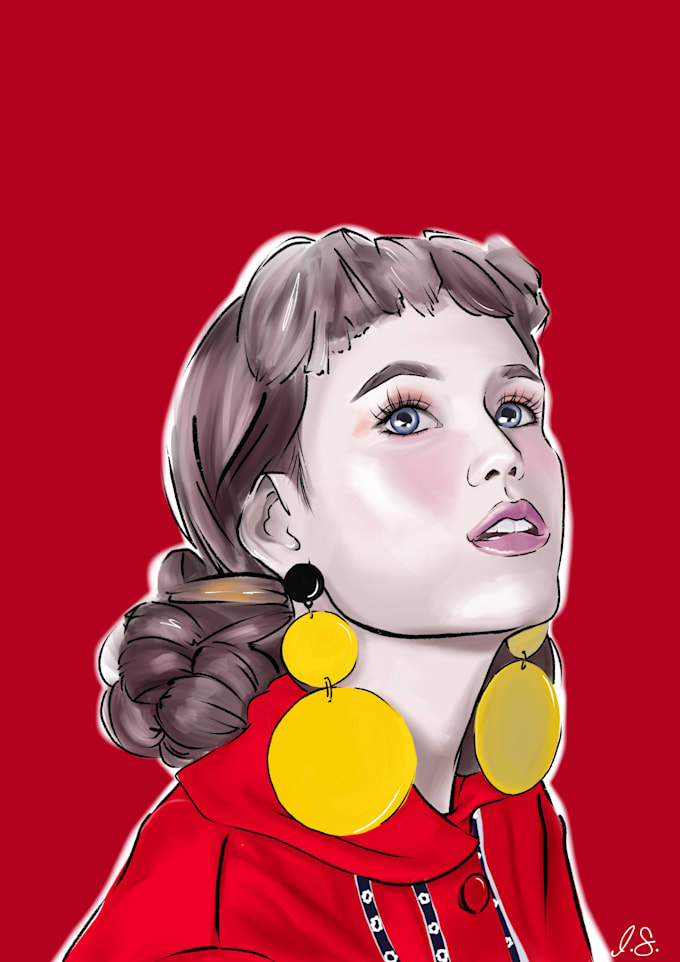 Create a beautiful illustrated social profile portrait by Ianastanytska ...