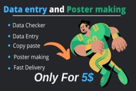 Data entry and poster making services by Yaahika11 | Fiverr