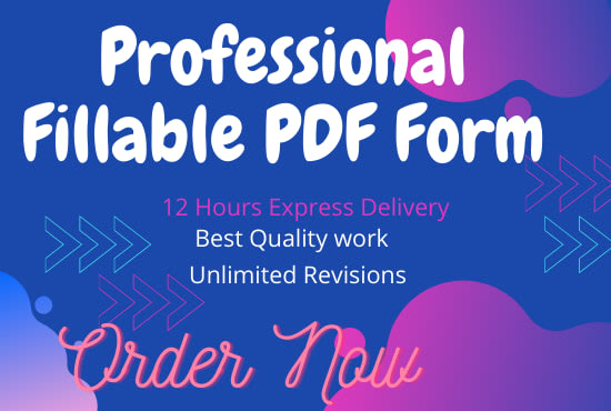 Create fillable pdf form by Kashi939 | Fiverr