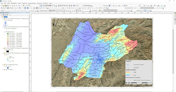 Make maps and do spatial and statistical analysis using arcmap by Engrzeshanahmad | Fiverr