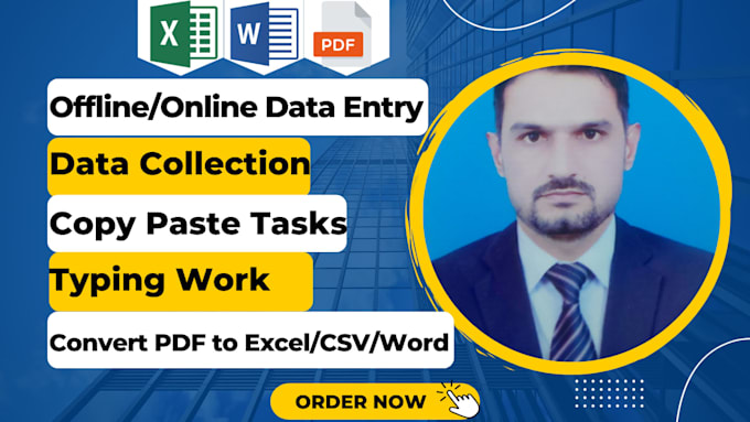 Do data entry, file conversion, typing accurately by Khalid547 | Fiverr