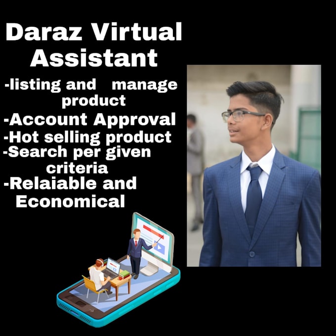 Be your daraz virtual assistant daraz va one to all by Syedashar352 ...