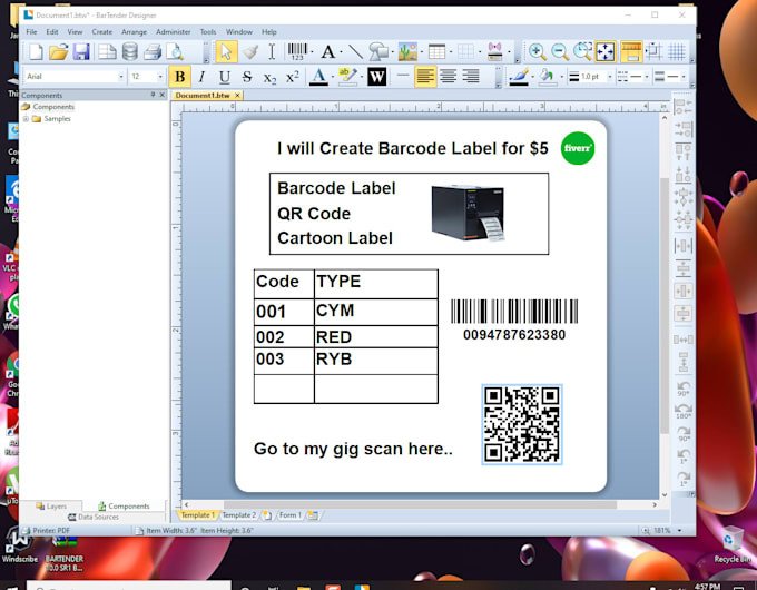 Create barcode labels for your business by Gcgaze | Fiverr