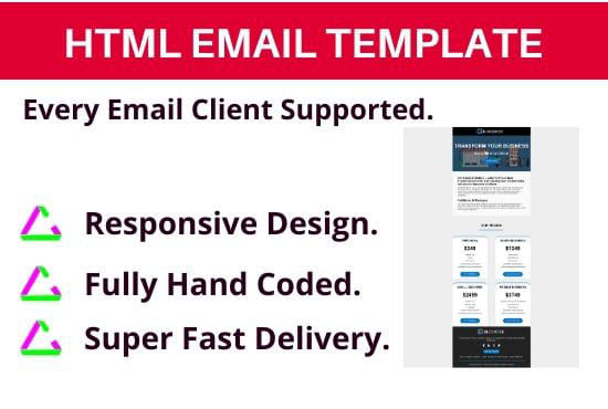 Design and code responsive mailchimp html email template by Bipul1432 ...
