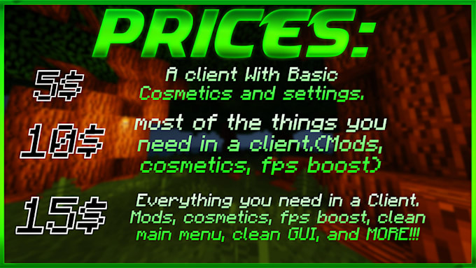 Make you your own custom minecraft client by Clientmaker65 | Fiverr
