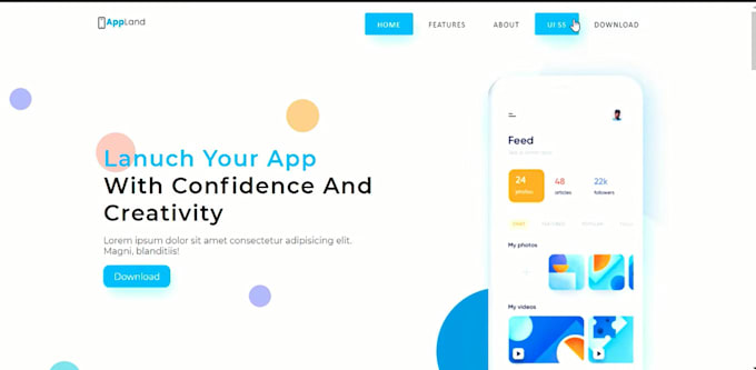 Do a responsive landing page in react js, material ui by Abdul5632 | Fiverr
