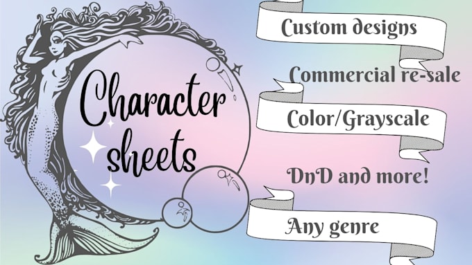 Design unique and customized character sheets for you by ...