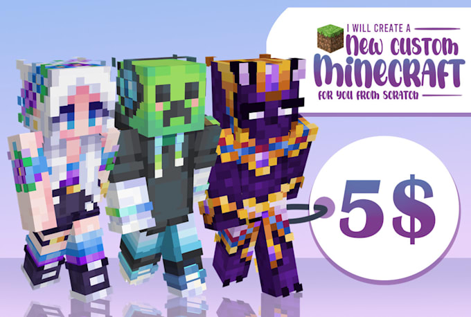 Create a new custom minecraft skin for you from scratch by Aimymoon ...