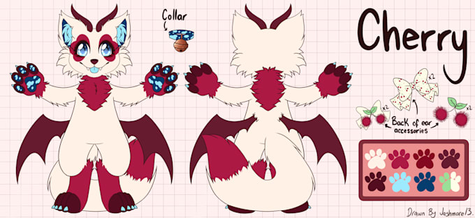 Create furry reference sheets by Jasmineashmore | Fiverr