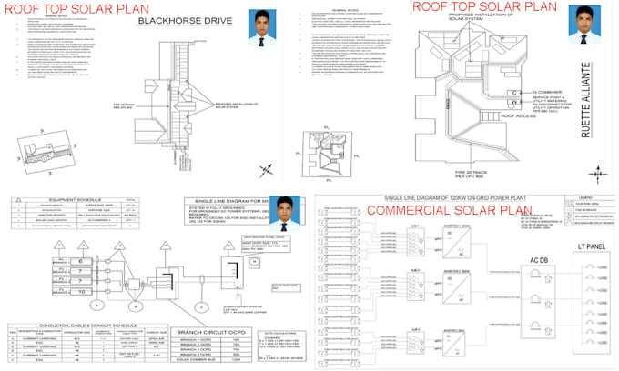 Drawing design solar pv system and drafting 2d auto cad plan by ...