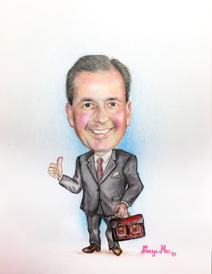 My works are hand drawn with a colour by Mayamee | Fiverr