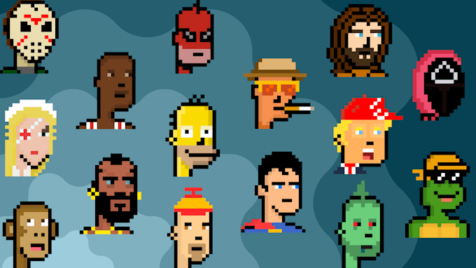 Create cryptopunk pixel art nft characters by Volandsbride | Fiverr