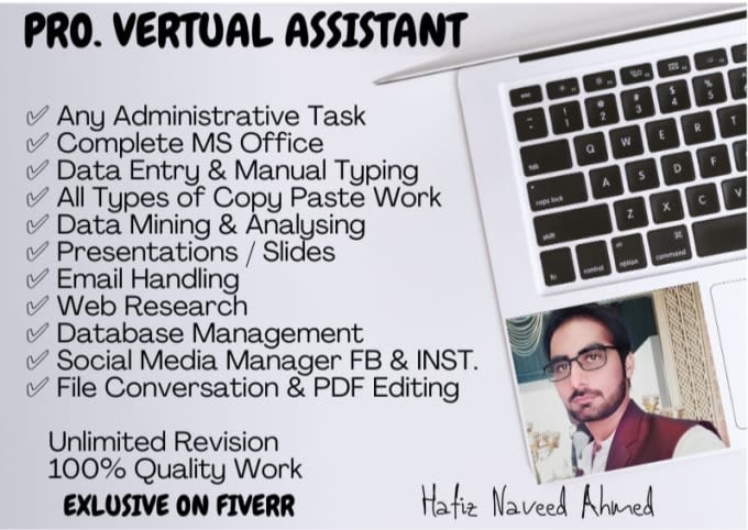 Be your admin assistant, virtual assistant, data entry by Dailywish ...