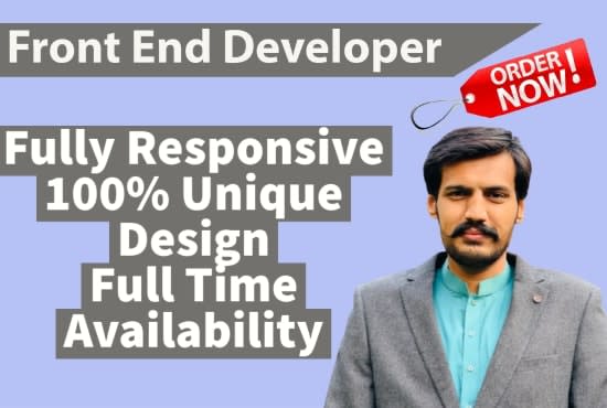 Your front end web developer with html5 css3 javascript by Shahzaib_mirza8 | Fiverr