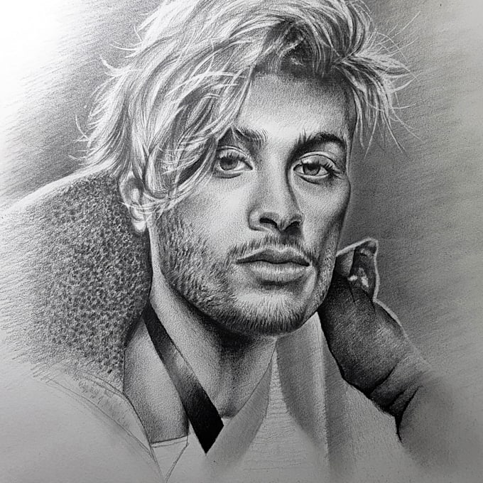 Draw a beautiful pencil portrait from your photo by Themaxiarte | Fiverr
