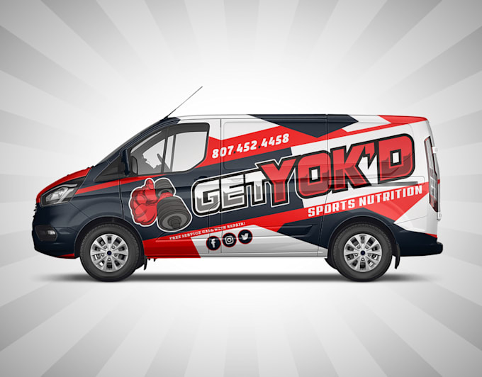 Do stunning eye catching car, van, vehicle wrap design by Rakib65r | Fiverr