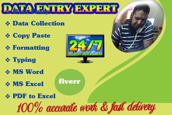 Do perfect data entry copy paste and excel data entry by Dr_m_shahzad ...