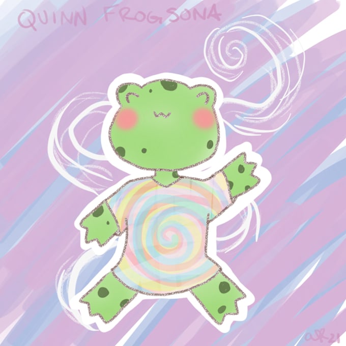 Draw you as a cute frog sona by Rosebean_ | Fiverr