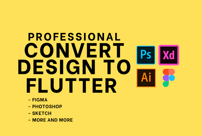 Convert ui ux adobe xd figma photoshop sketch any design using flutter by Mrkhoaa | Fiverr