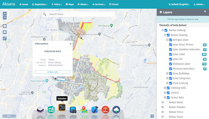 Make webgis with openlayers and google maps or arcgis using aksara by ...