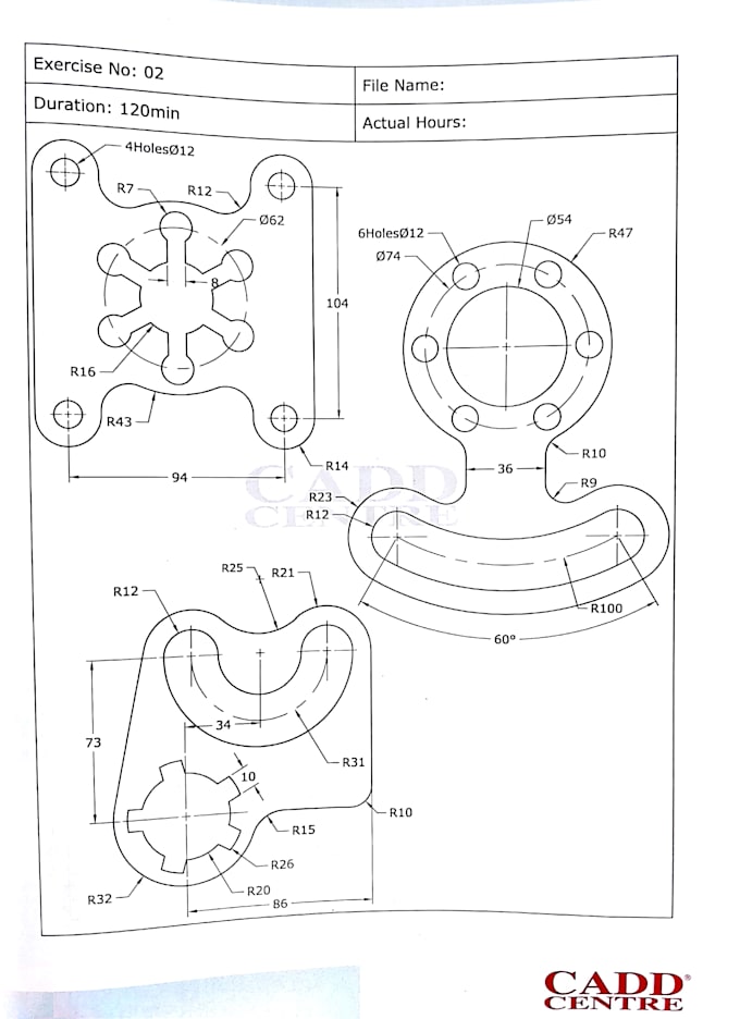 Create 2d autocad part design by Md_shoaib19 | Fiverr