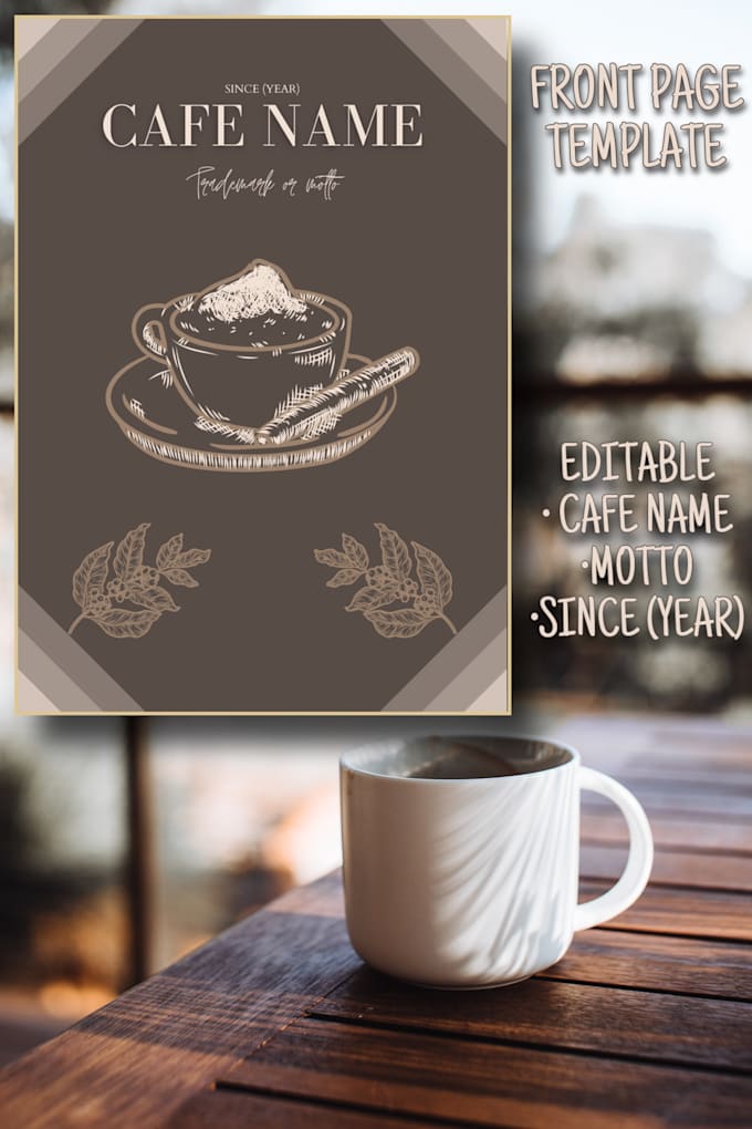 Sell menu template for cafe or coffee house use by Iamfahaddd | Fiverr