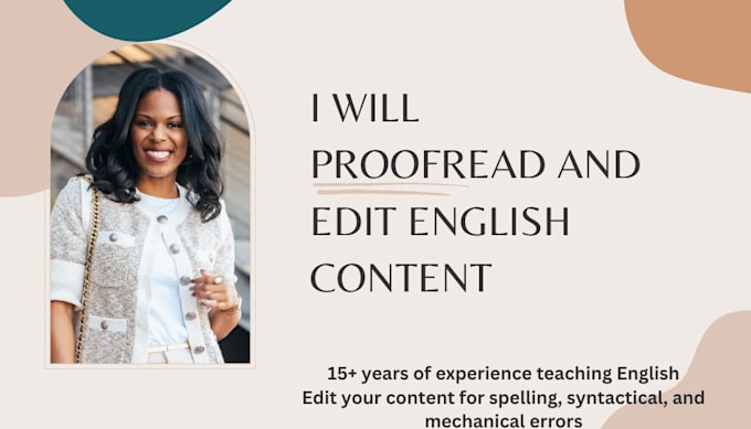 Proofread and edit your english content by Ieshalavette | Fiverr