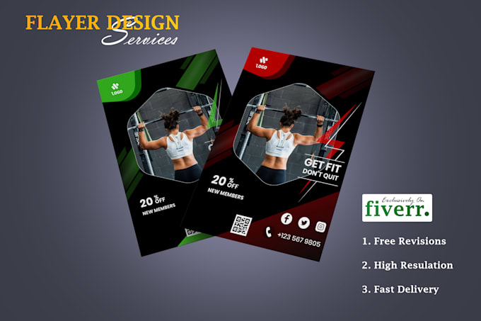 Design professional a3, a4, a6, a5 flyer within 6 hrs by Wabi_graphics ...
