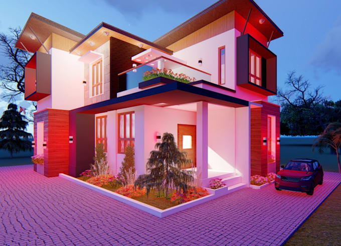 Create 3d home exterior design and rendering with animation by ...
